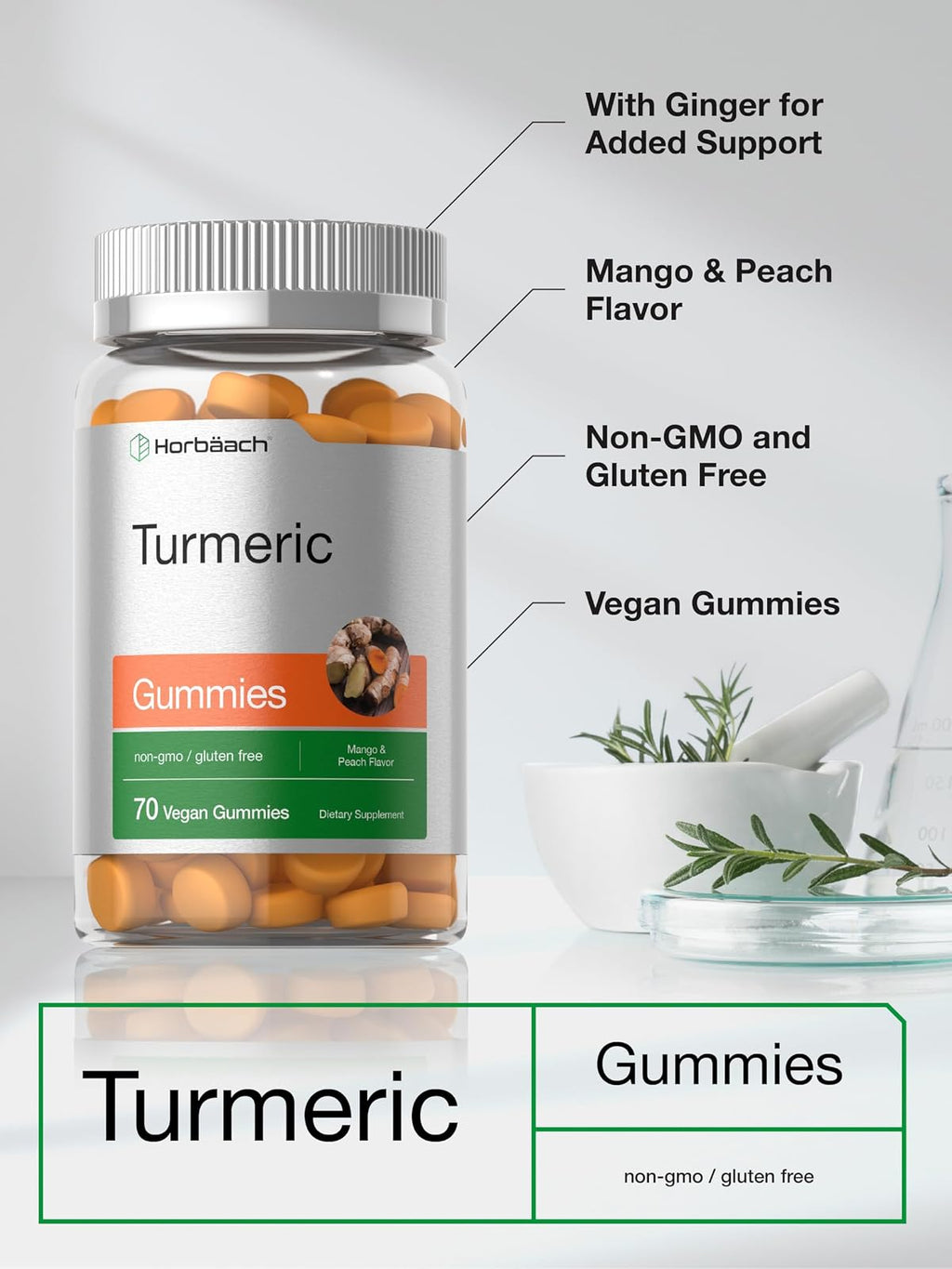 Natural turmeric gummies for inflammation