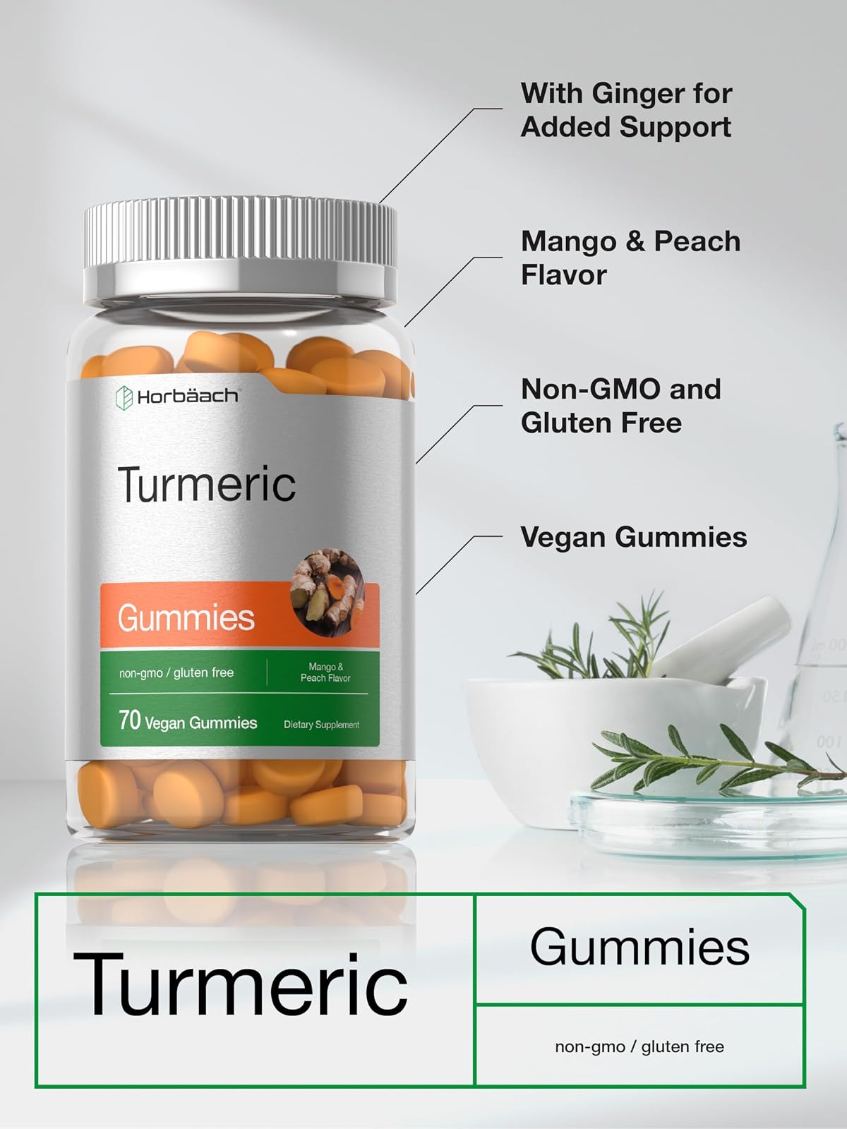 Natural turmeric gummies for inflammation