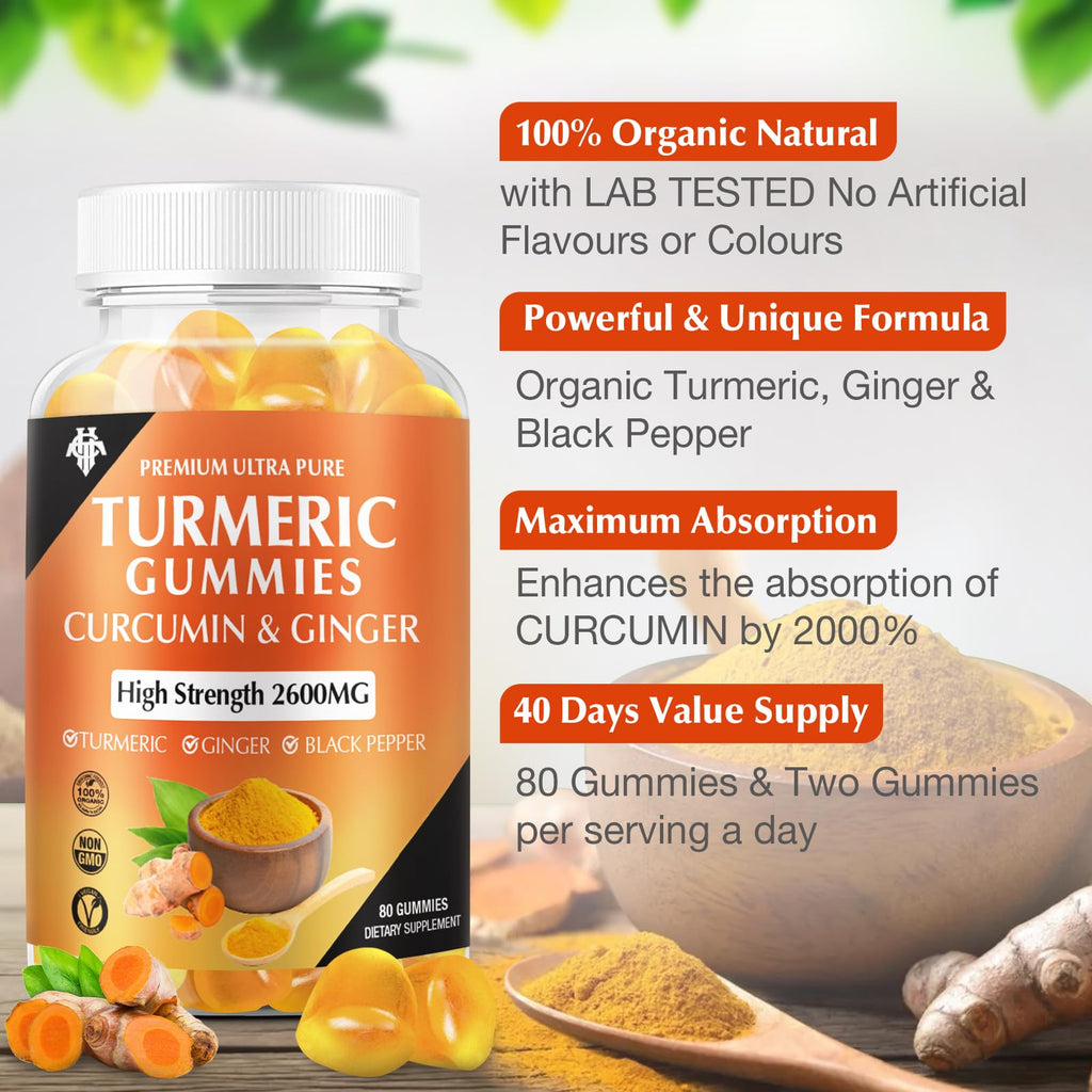 natural turmeric gummies with ginger