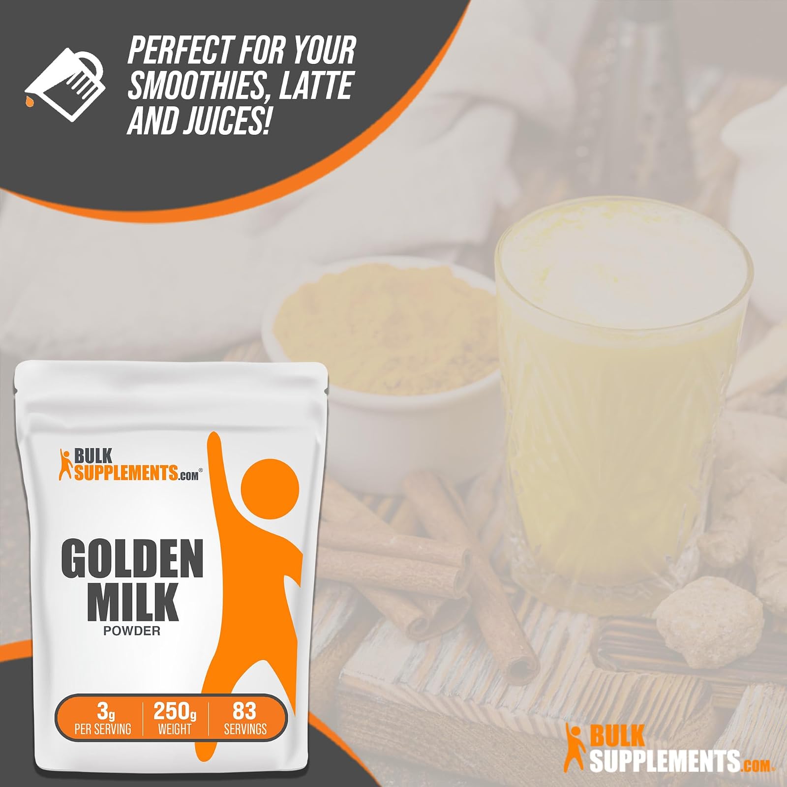 Natural turmeric latte powder