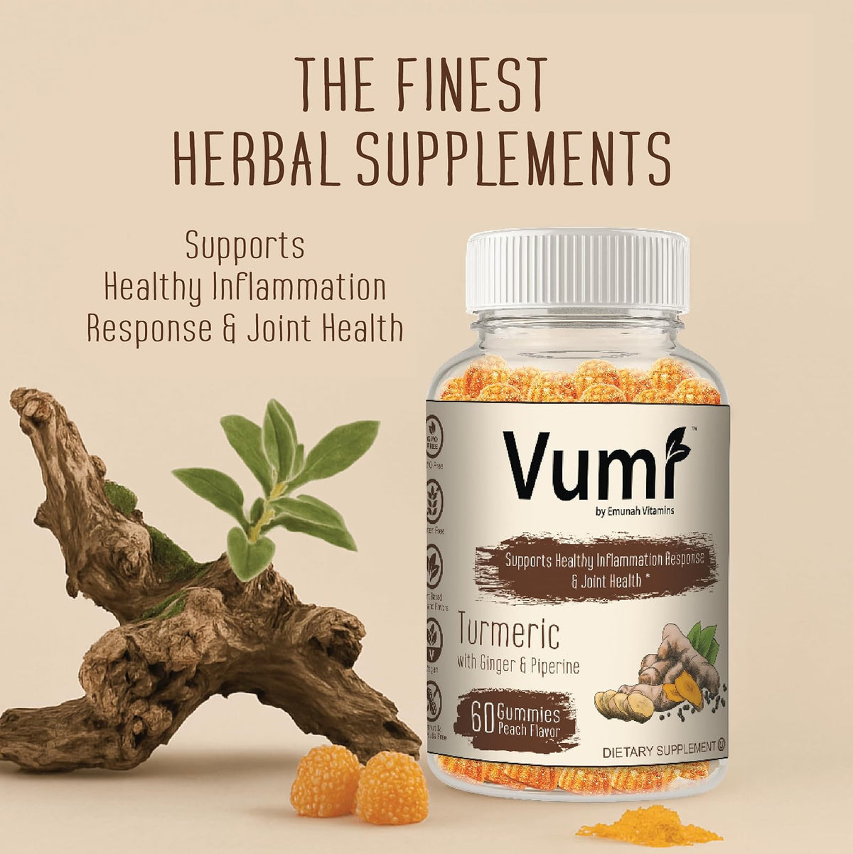 Natural turmeric supplement for daily health