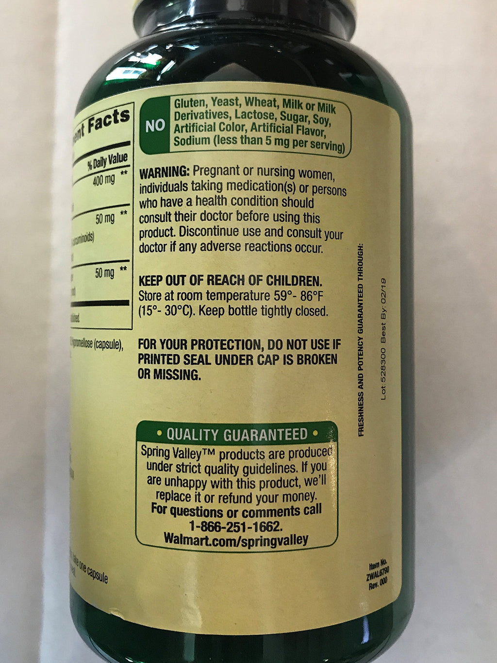 Natural turmeric supplement for health