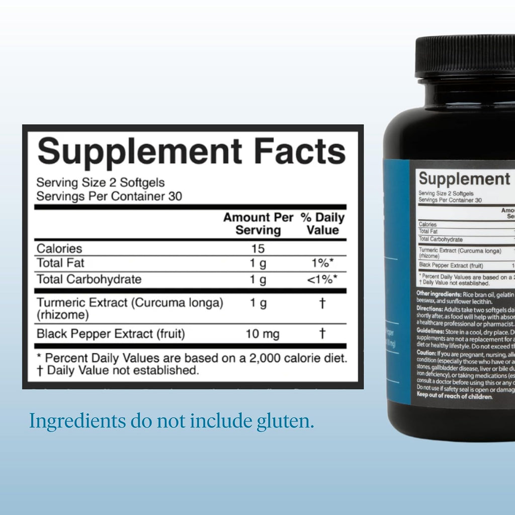 Natural turmeric supplement for inflammation