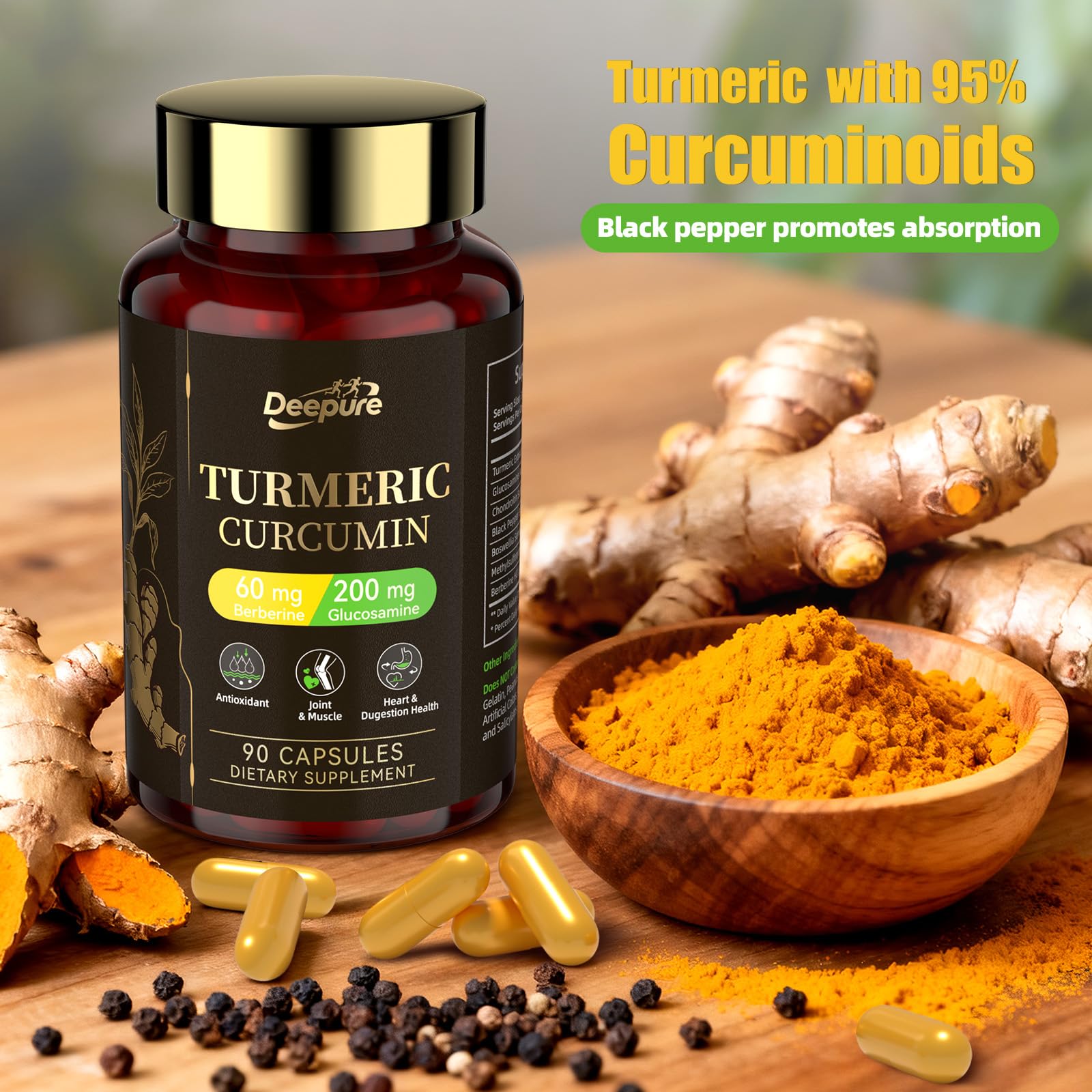 Natural turmeric supplement for joint health