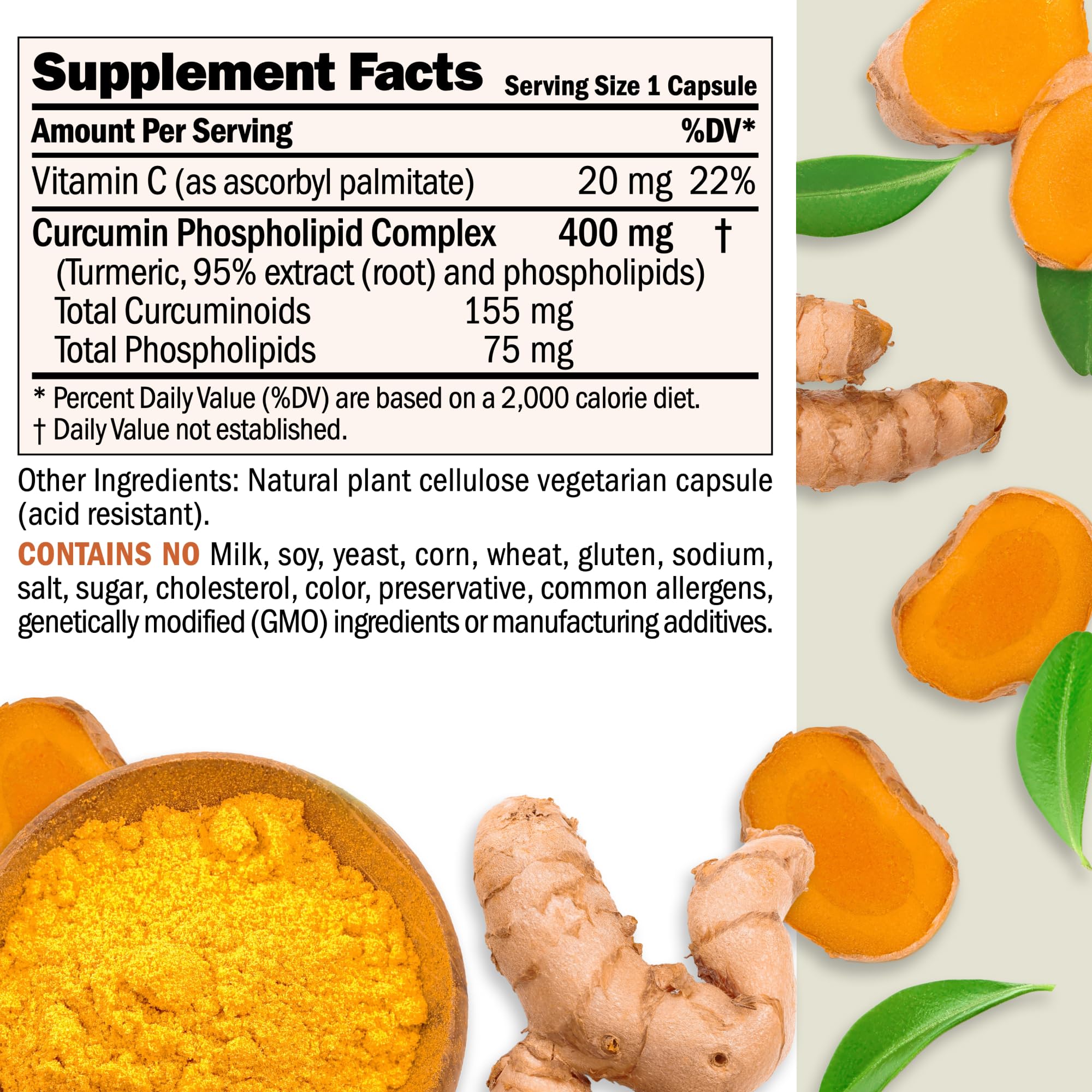 Natural turmeric supplement for wellness