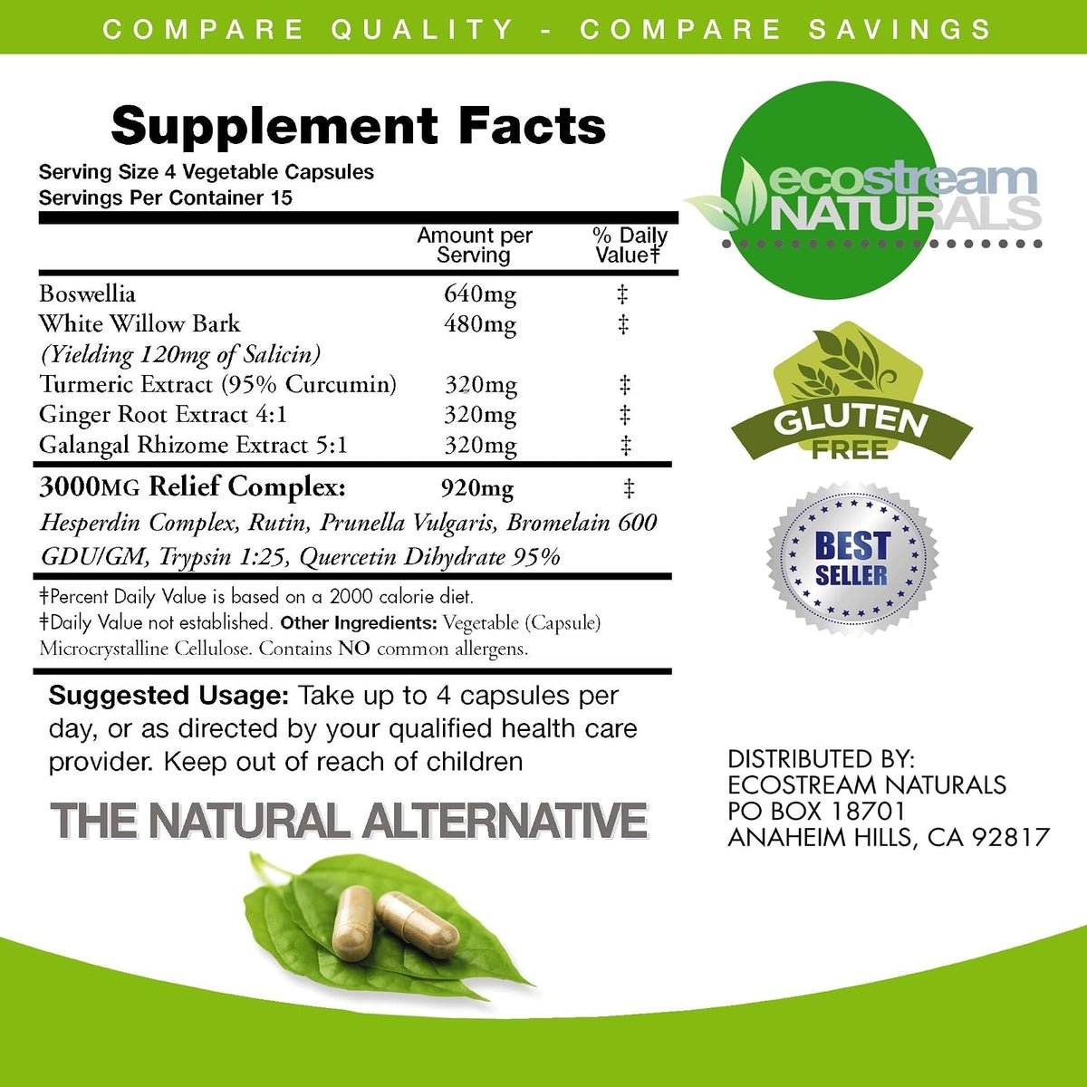 natural turmeric tea supplement for wellness