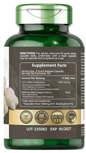 natural unflavored mushroom capsules