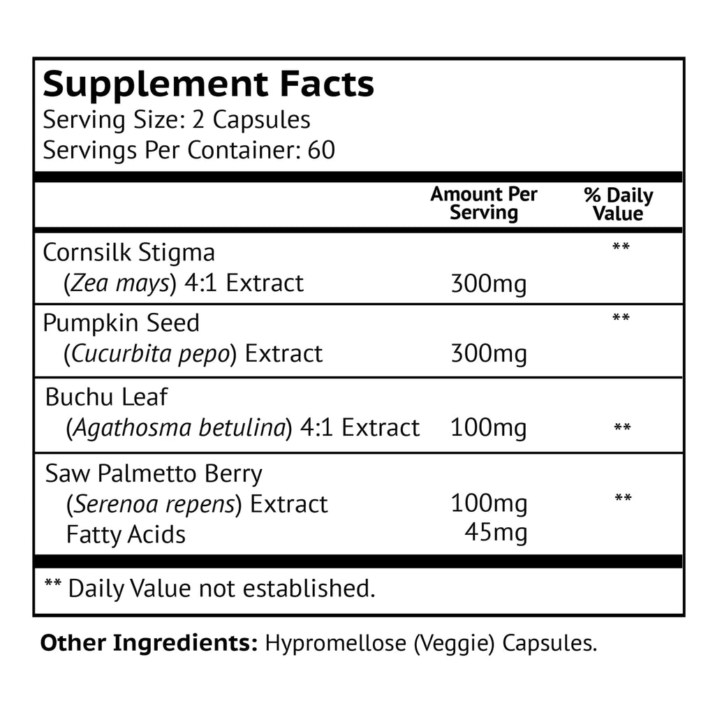 Natural urinary support capsules for women
