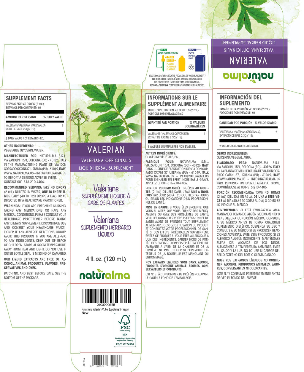 natural valerian extract drops
