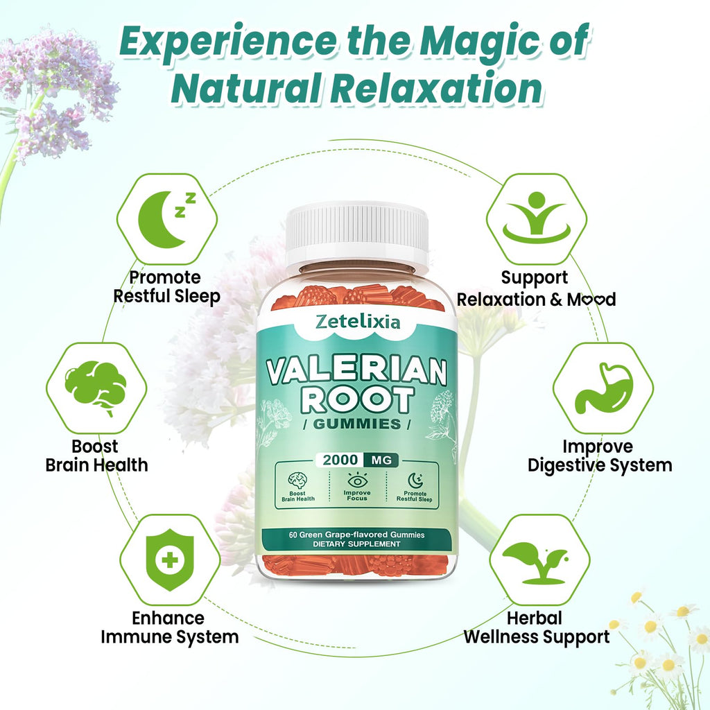 natural valerian gummies for sleep support