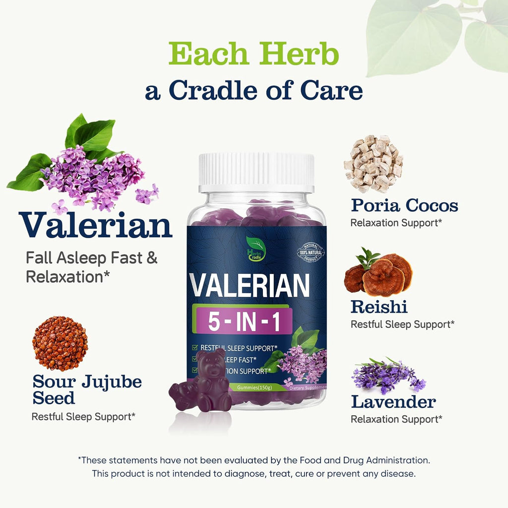 natural valerian gummies for stress relief