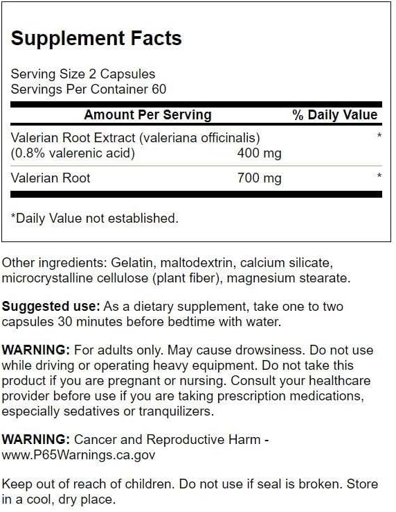 natural valerian root relaxation capsules