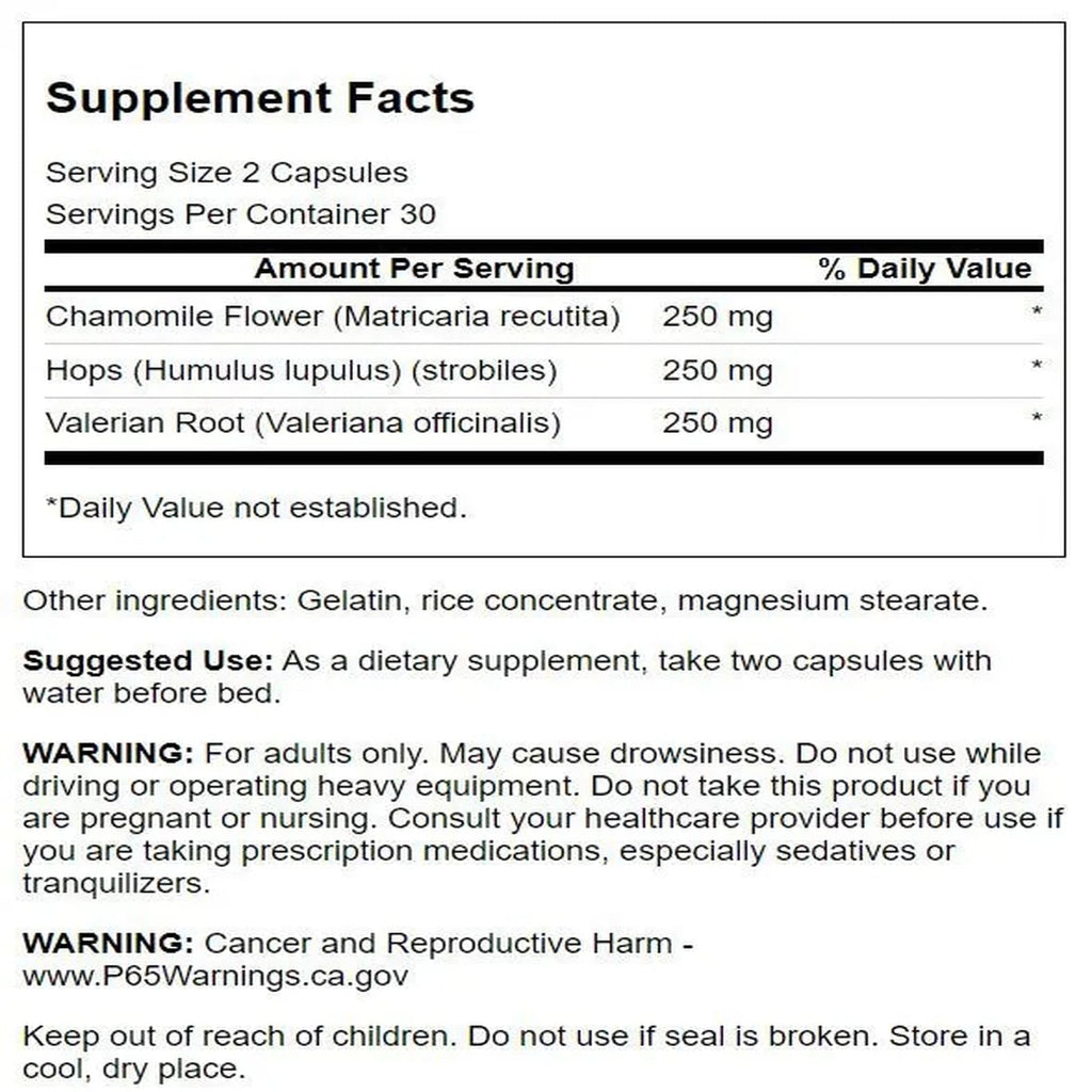 natural valerian root relaxation formula
