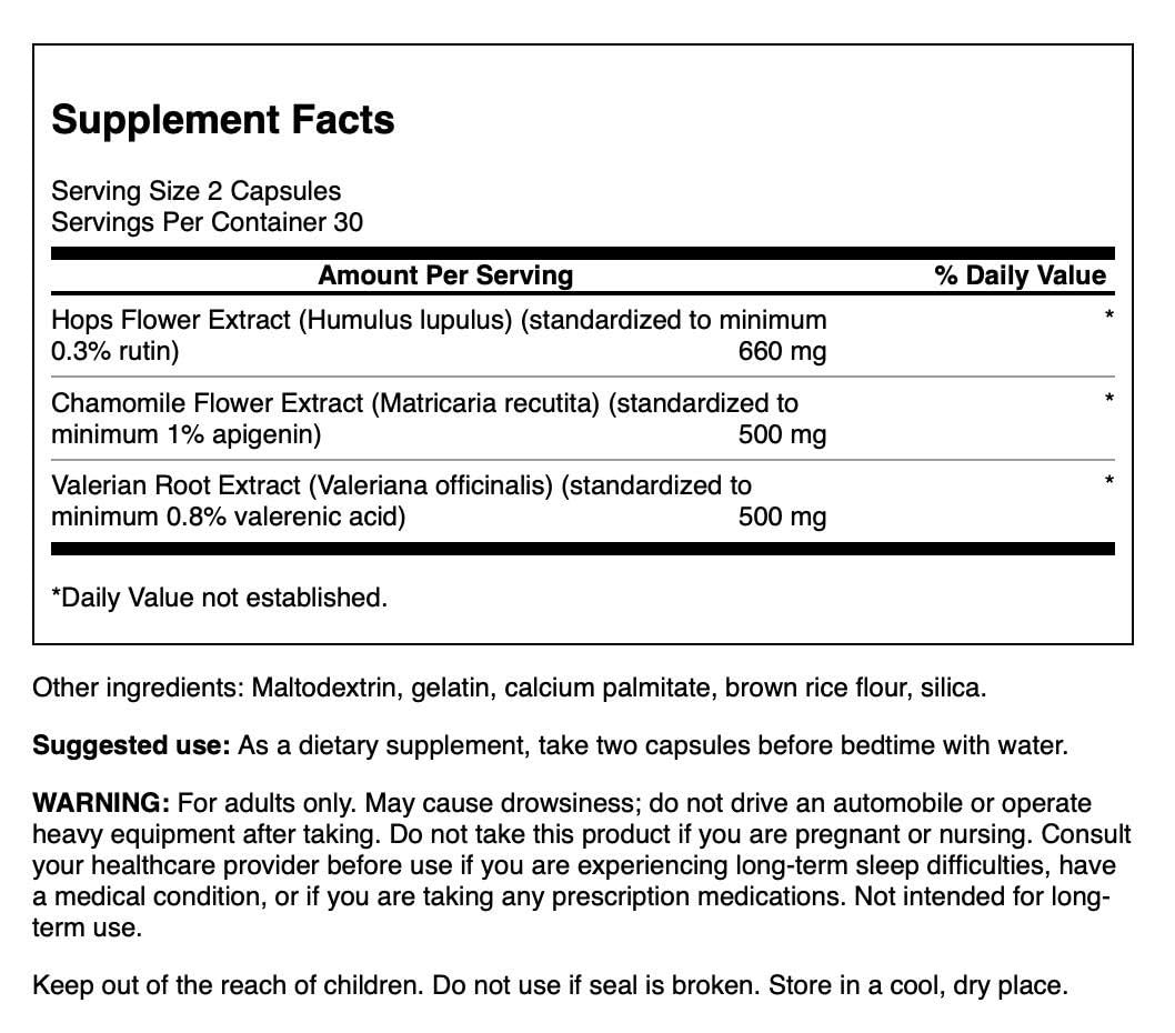 natural valerian root relaxation supplement
