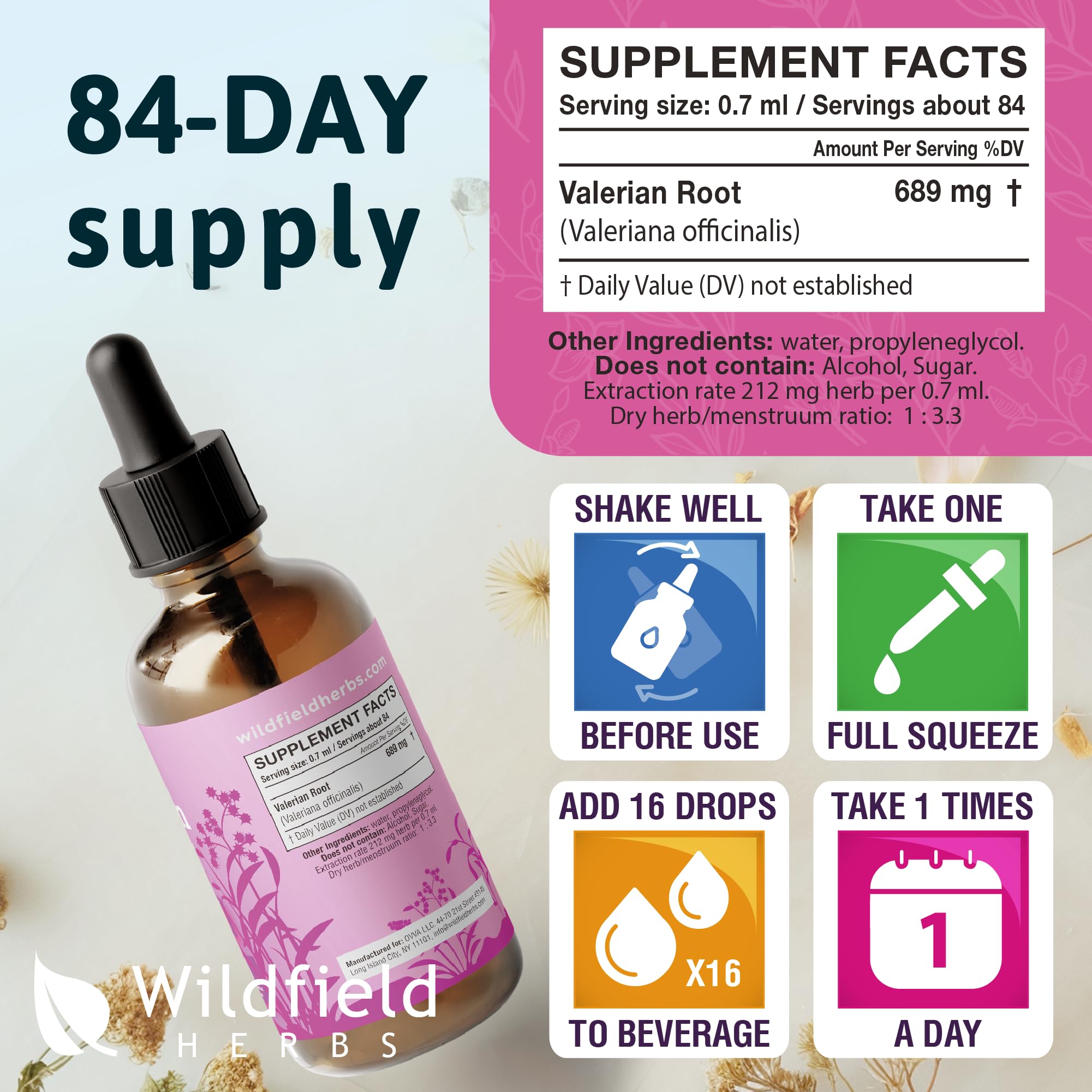 natural valerian root tincture drops