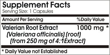 natural valerian supplement capsules