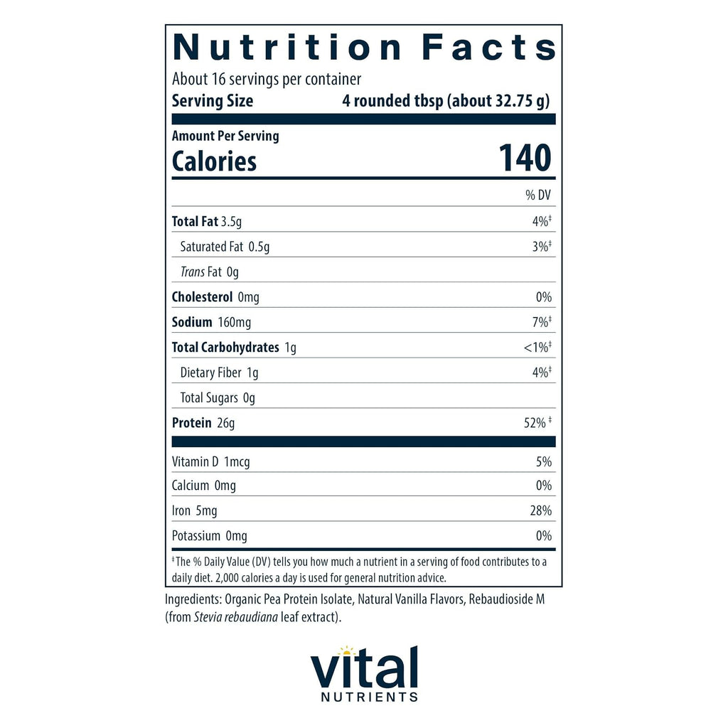 natural vanilla flavour protein powder