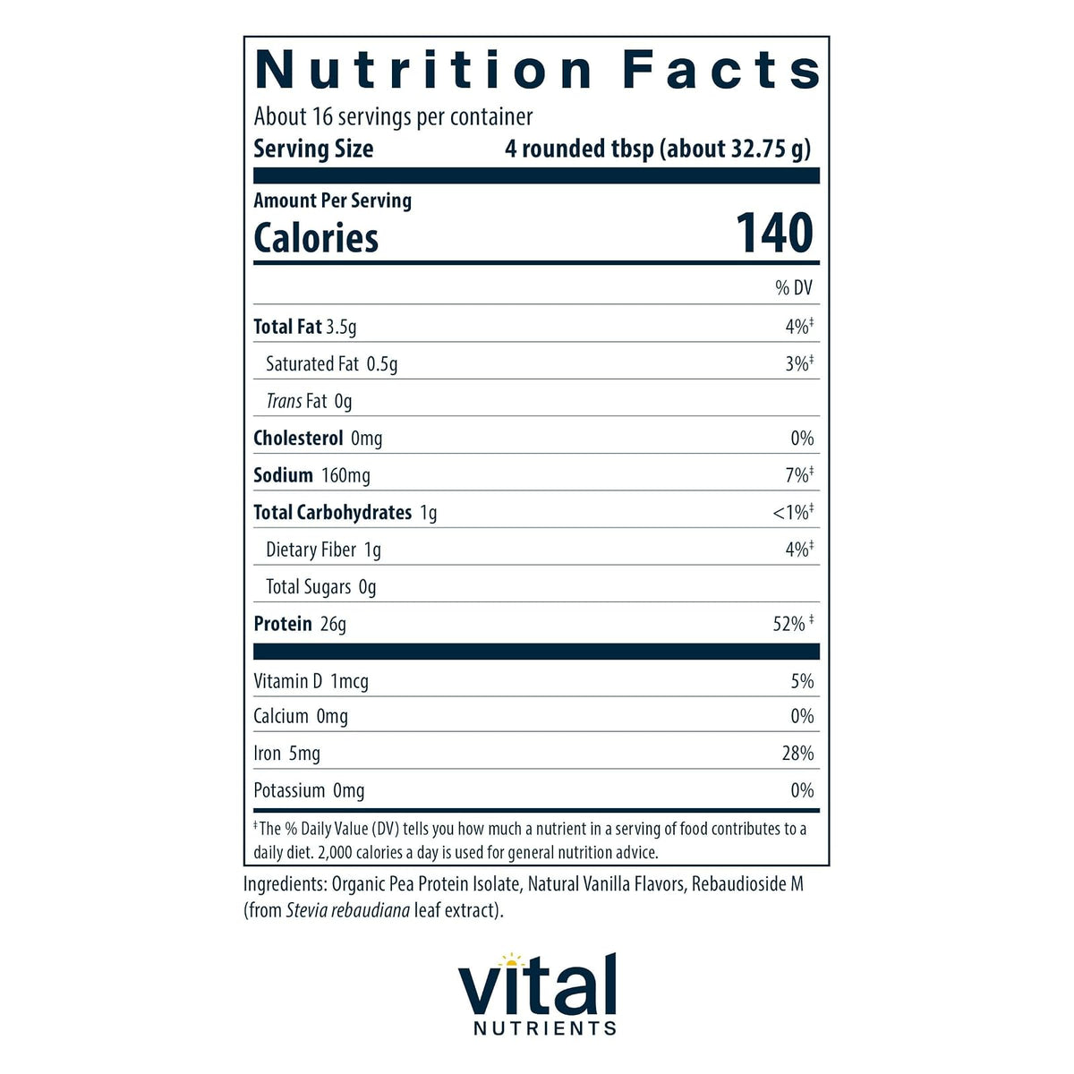 natural vanilla flavour protein powder