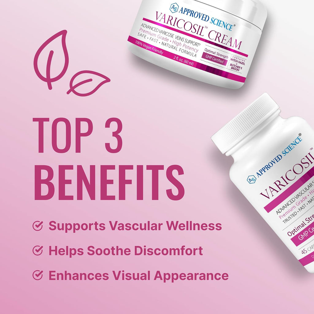 Natural varicose vein support with Varicosil