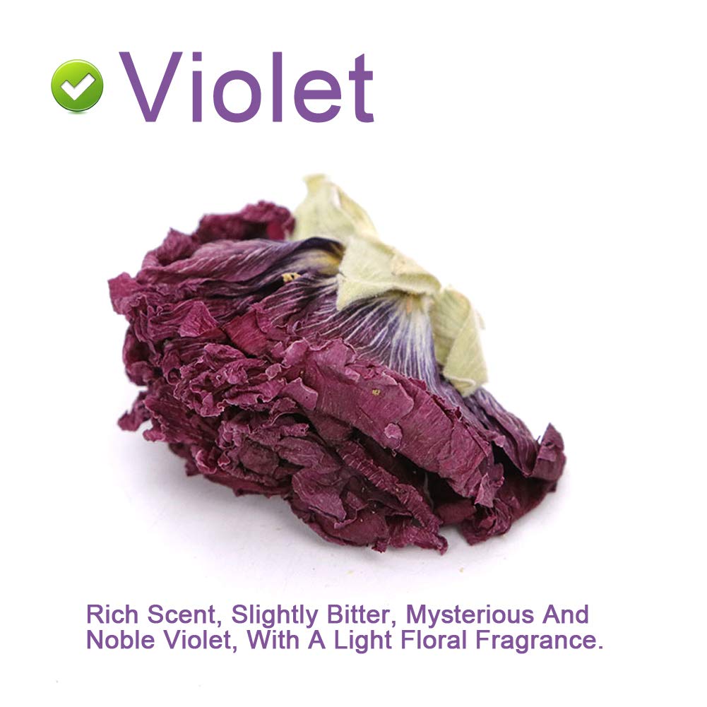 natural violet flower infusion