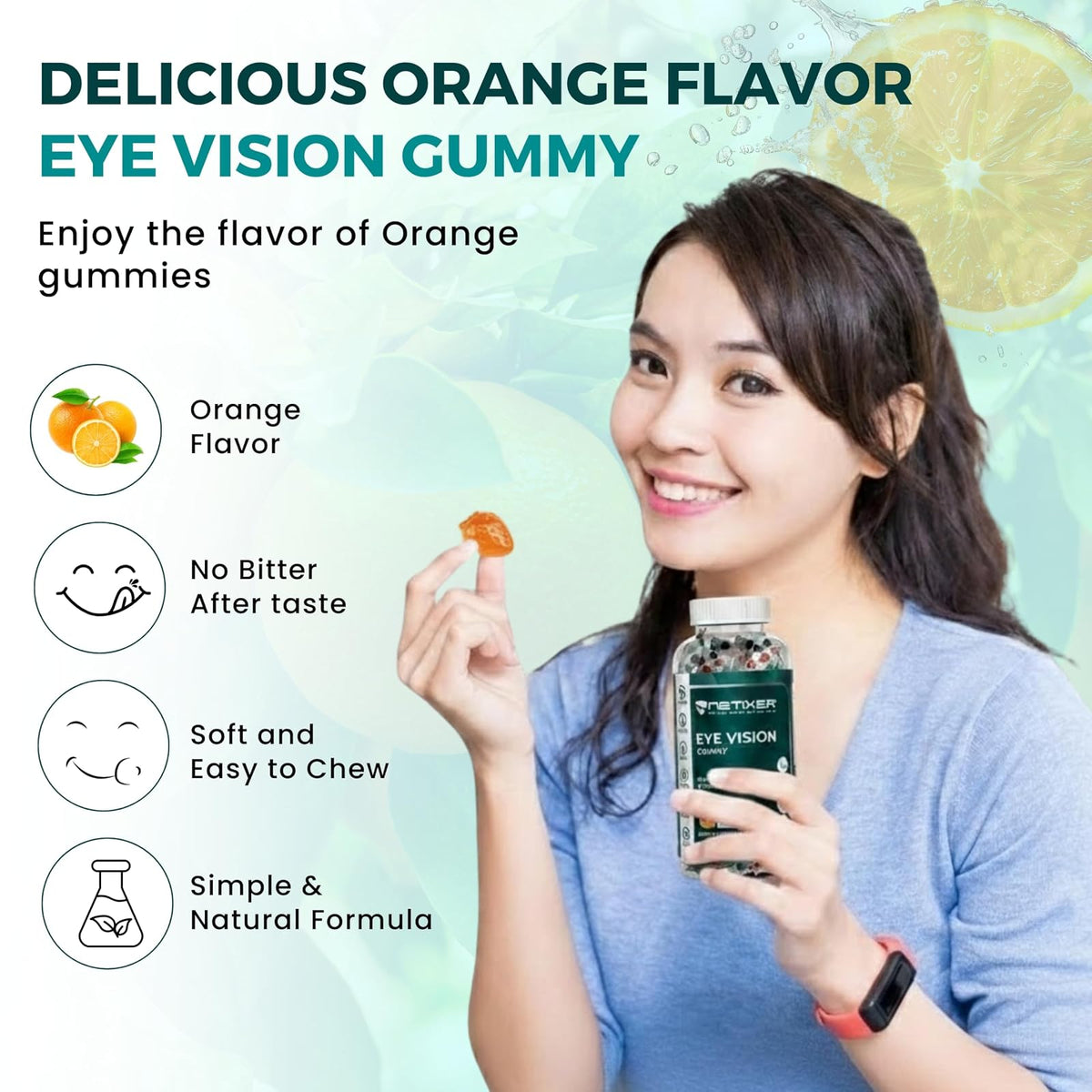 Natural vision improvement gummies