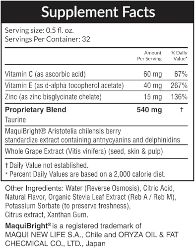 natural vision support liquid vitamins