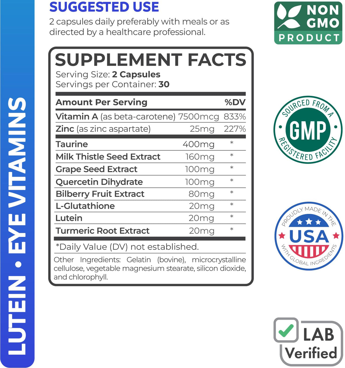natural vision support with lutein