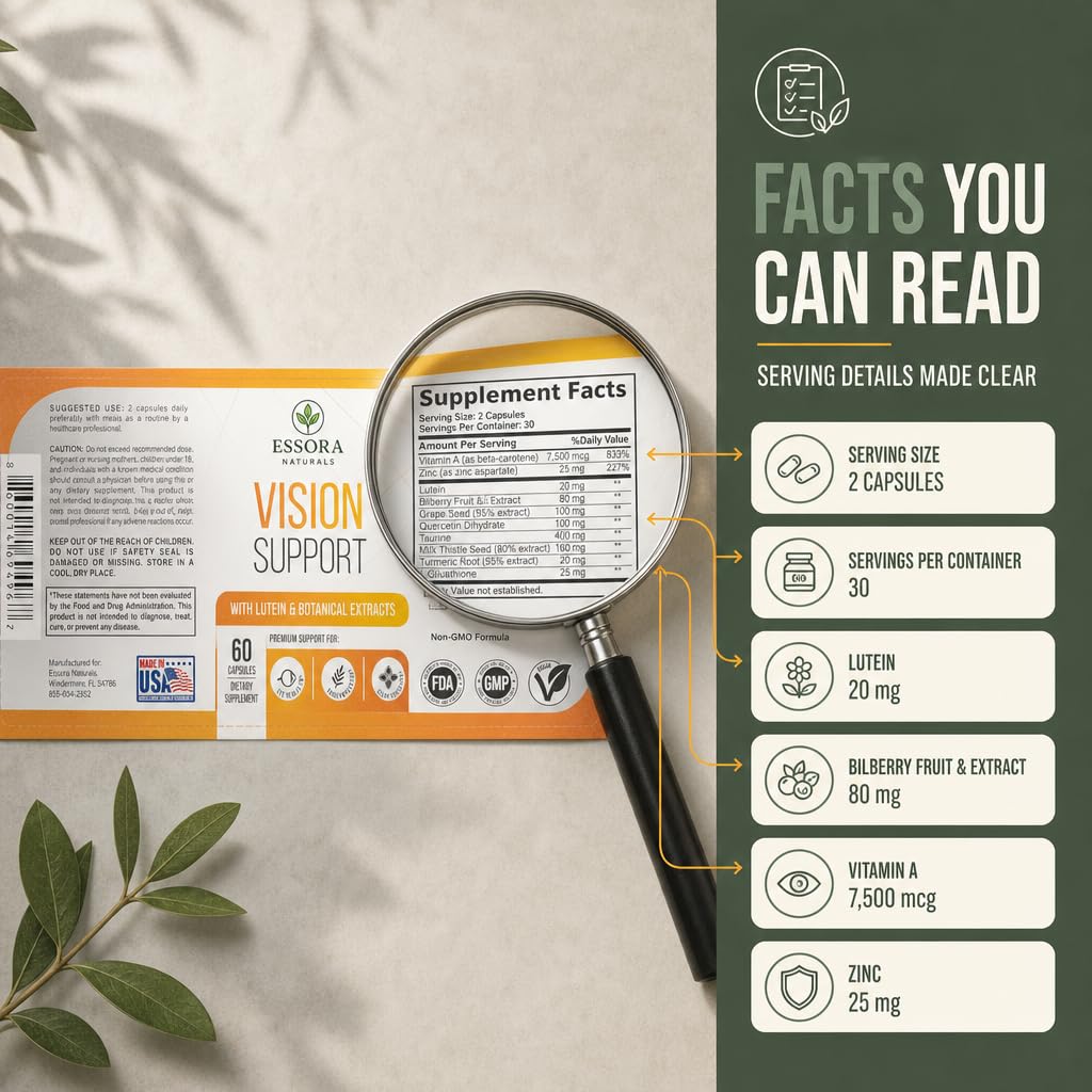 Natural vision support with lutein