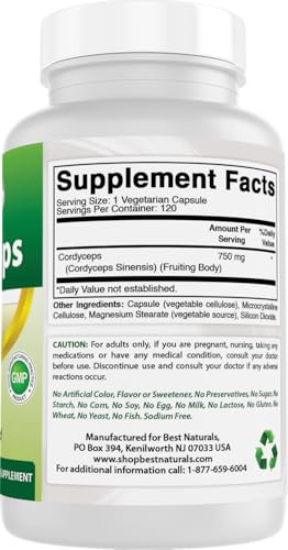 Natural vitality enhancer with mushrooms