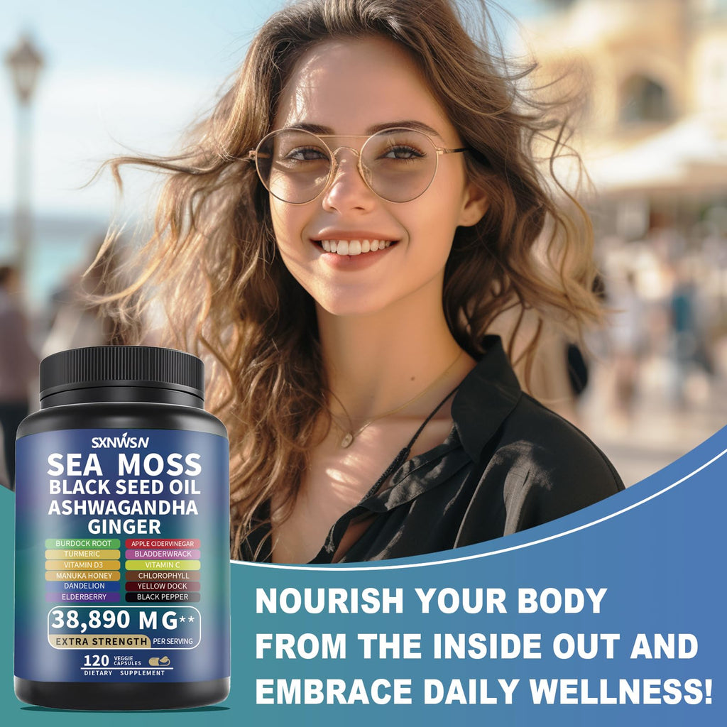Natural vitality enhancer with sea moss