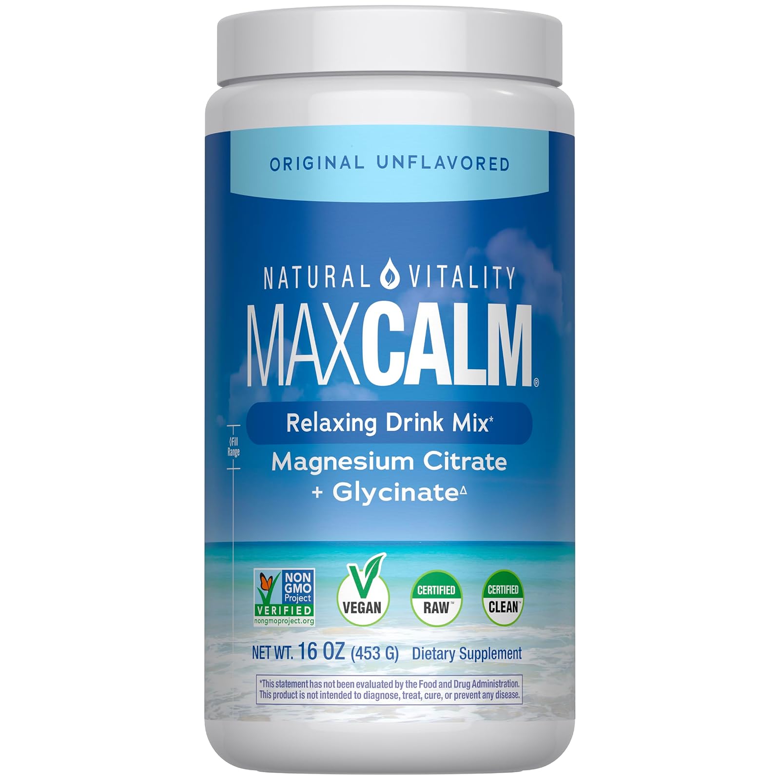 Natural Vitality magnesium powder for relaxation