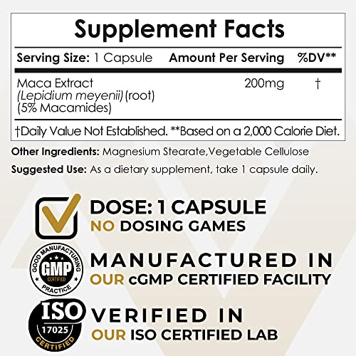 Natural vitality support with maca extract