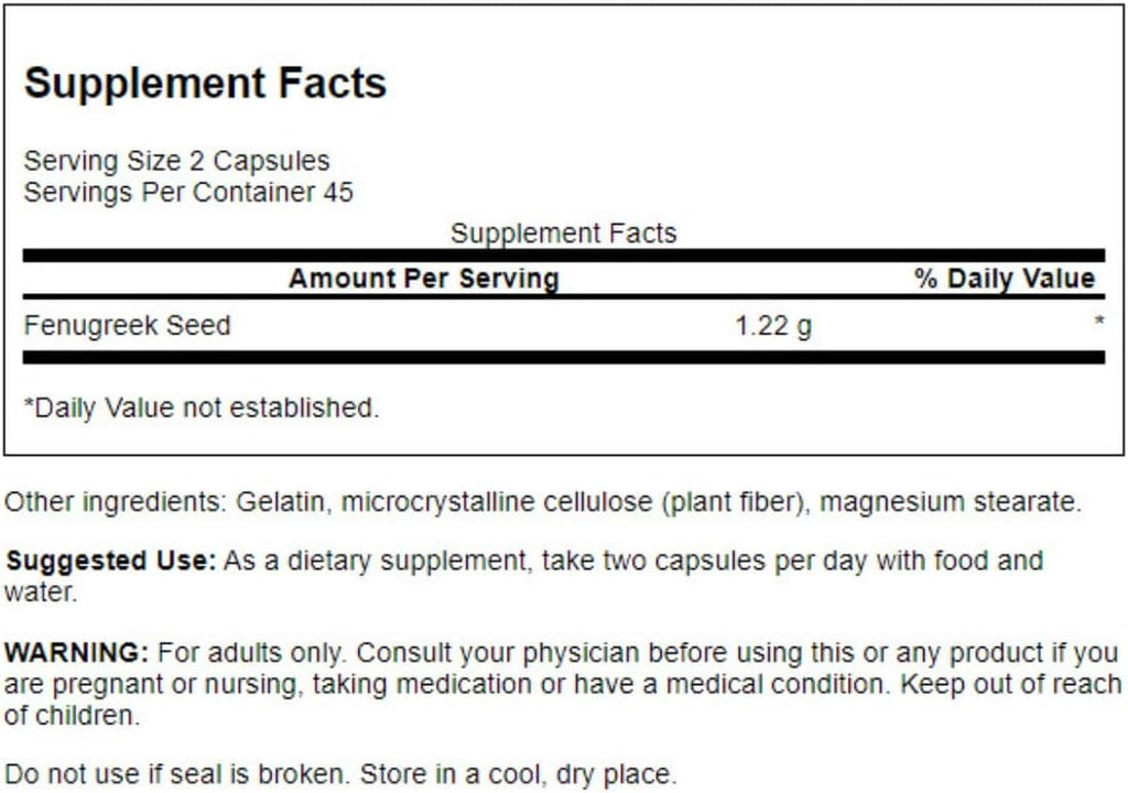 natural vitamin A supplement with fenugreek