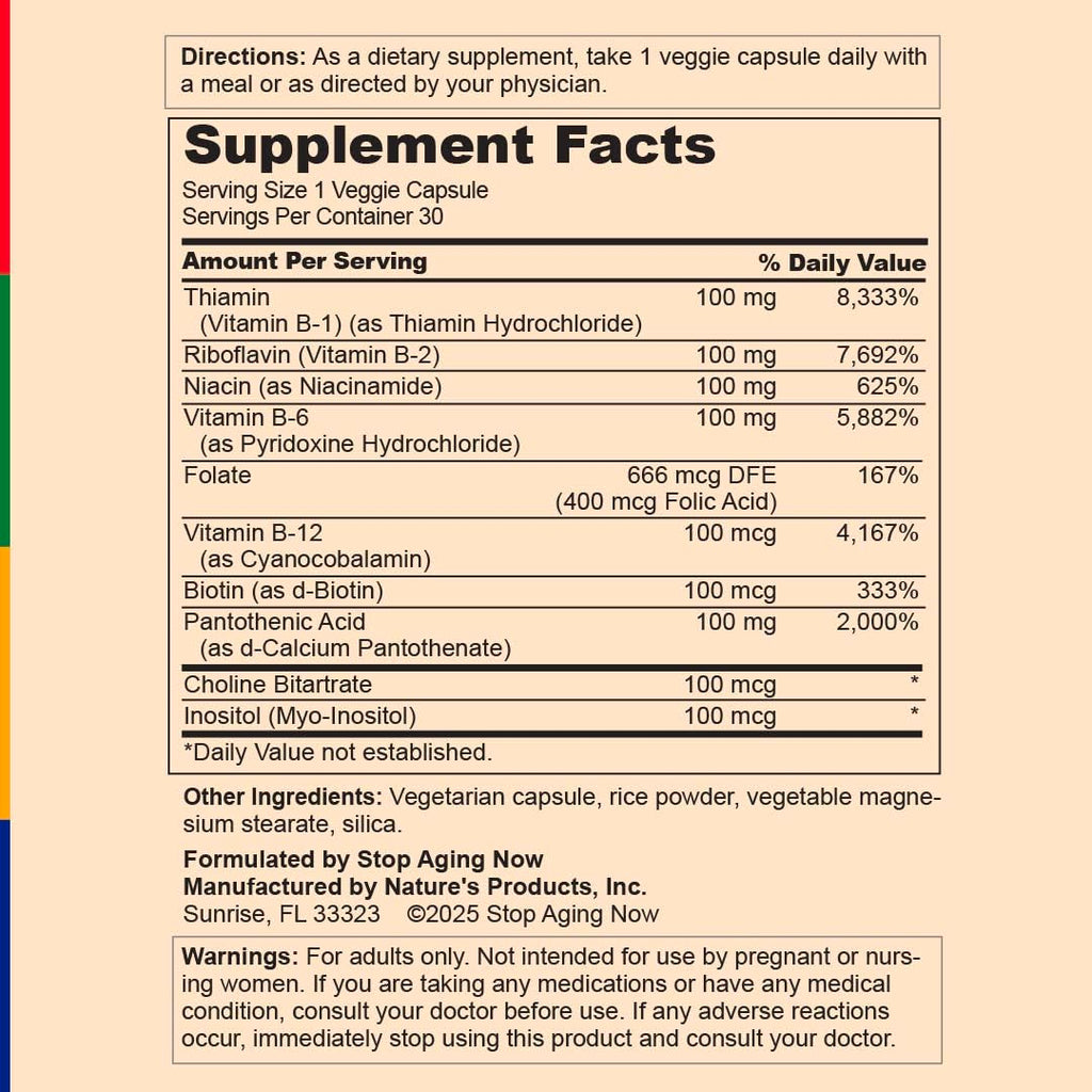 Natural vitamin B complex for wellness