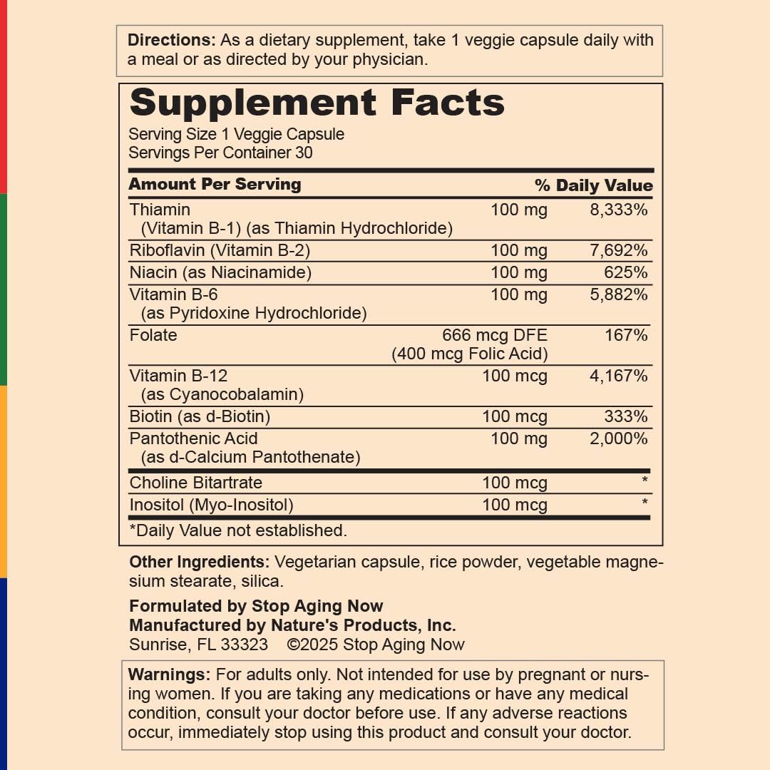 Natural vitamin B complex for wellness
