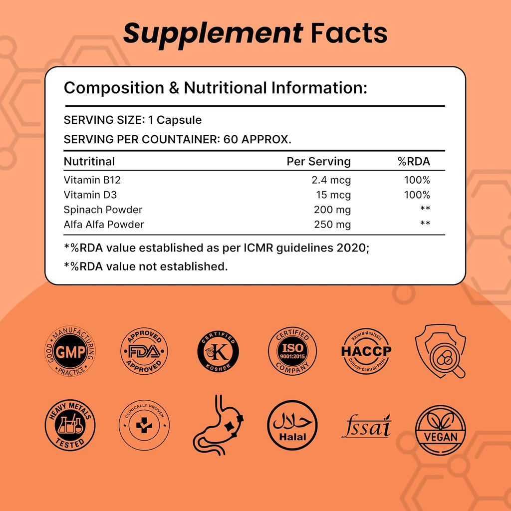 natural Vitamin B12 D3 capsules