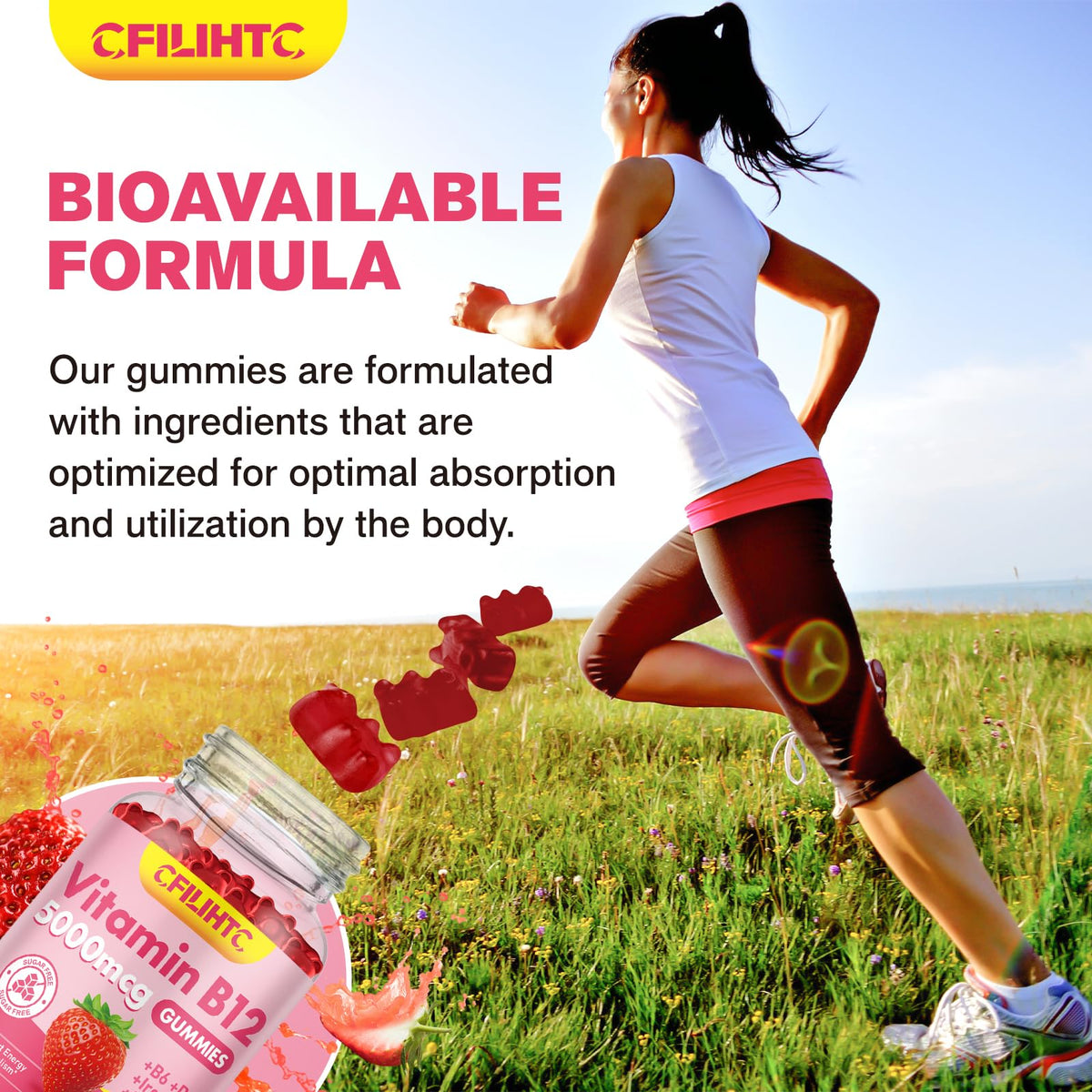Natural vitamin B12 gummies for daily wellness