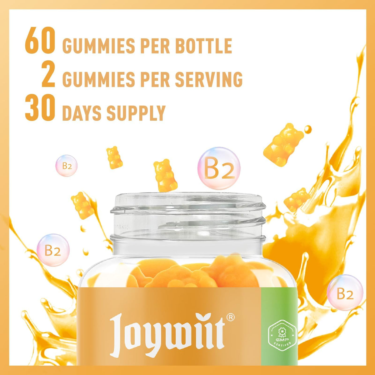 Natural Vitamin B2 gummies for better focus