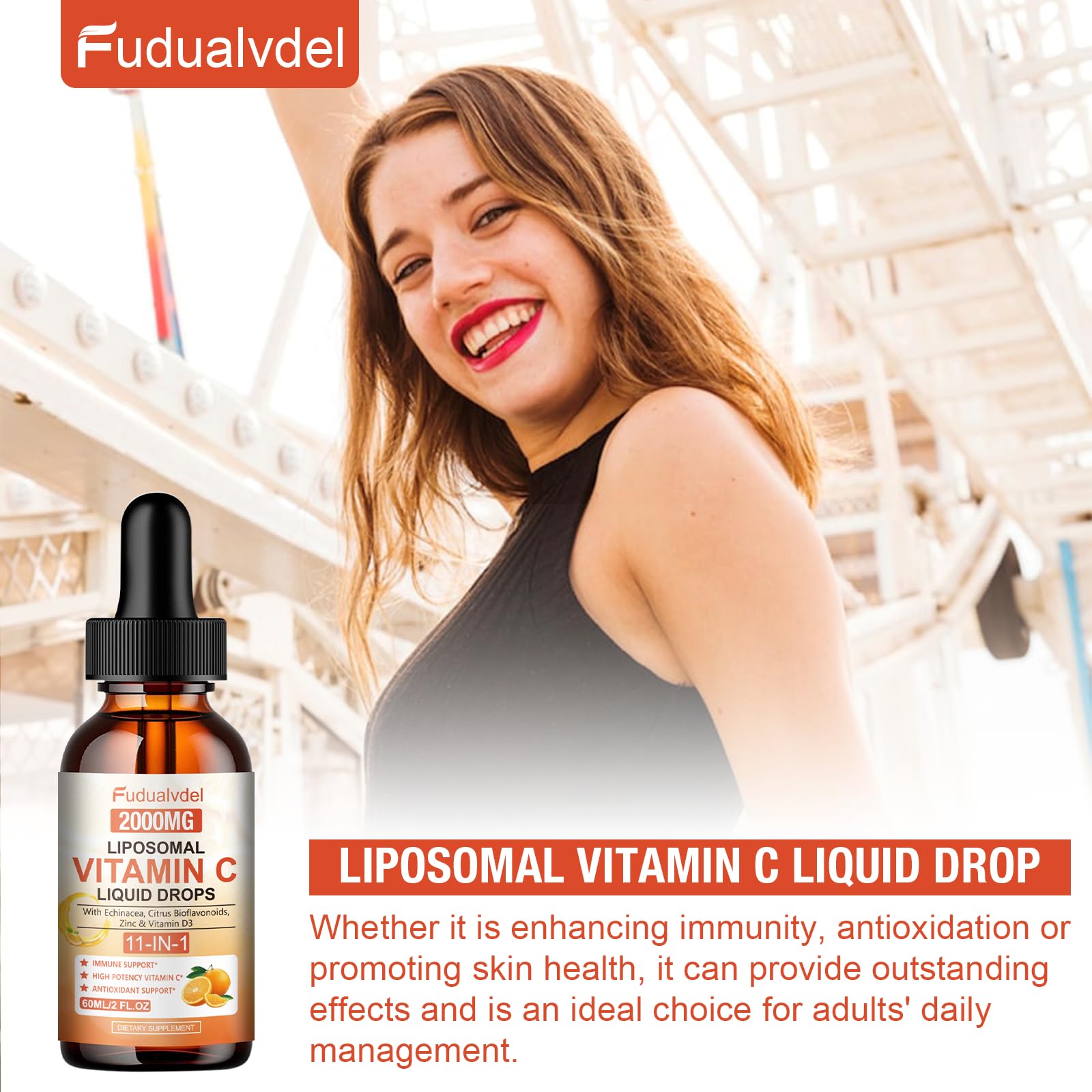 Natural Vitamin C drops for energy boost