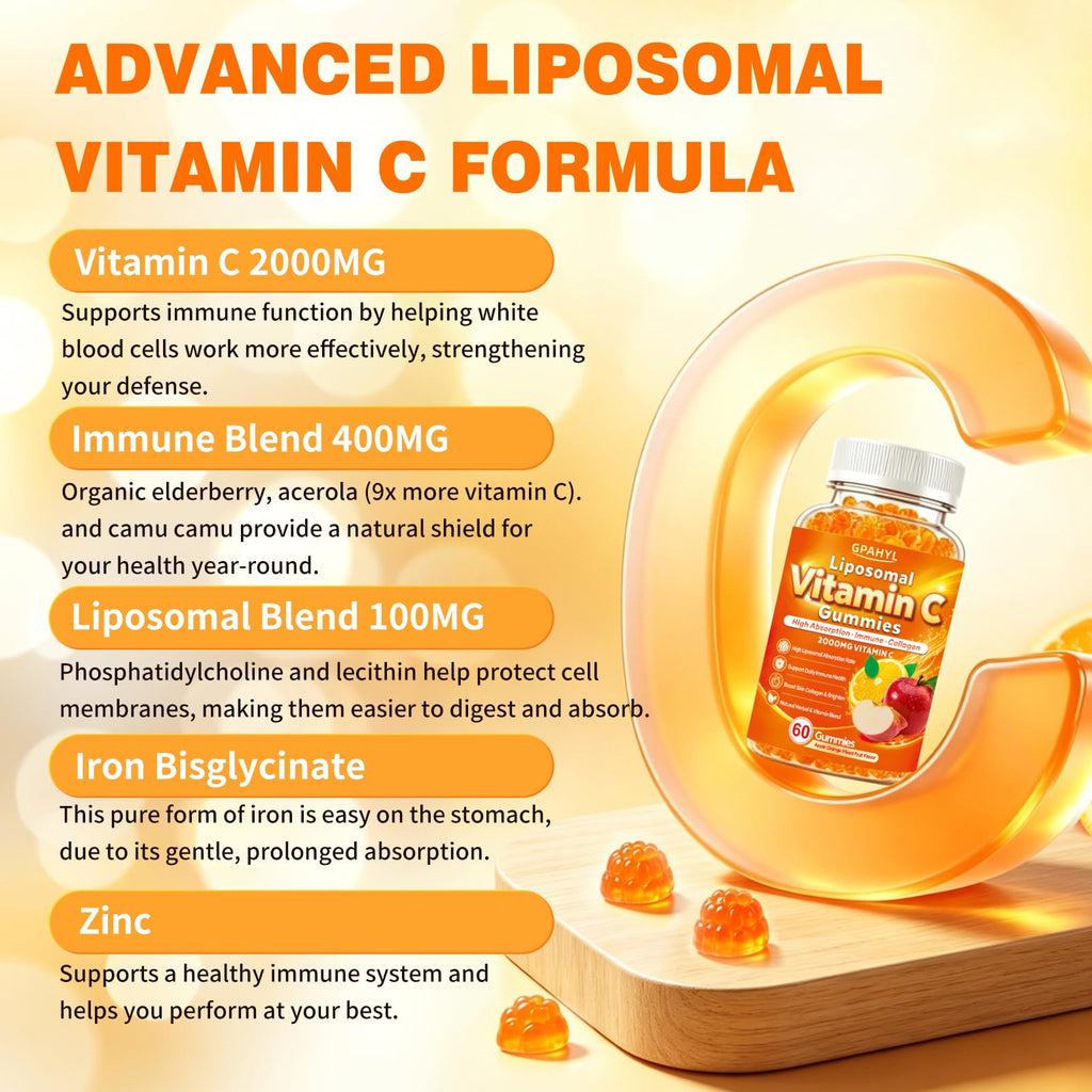 Natural Vitamin C gummies for skin health