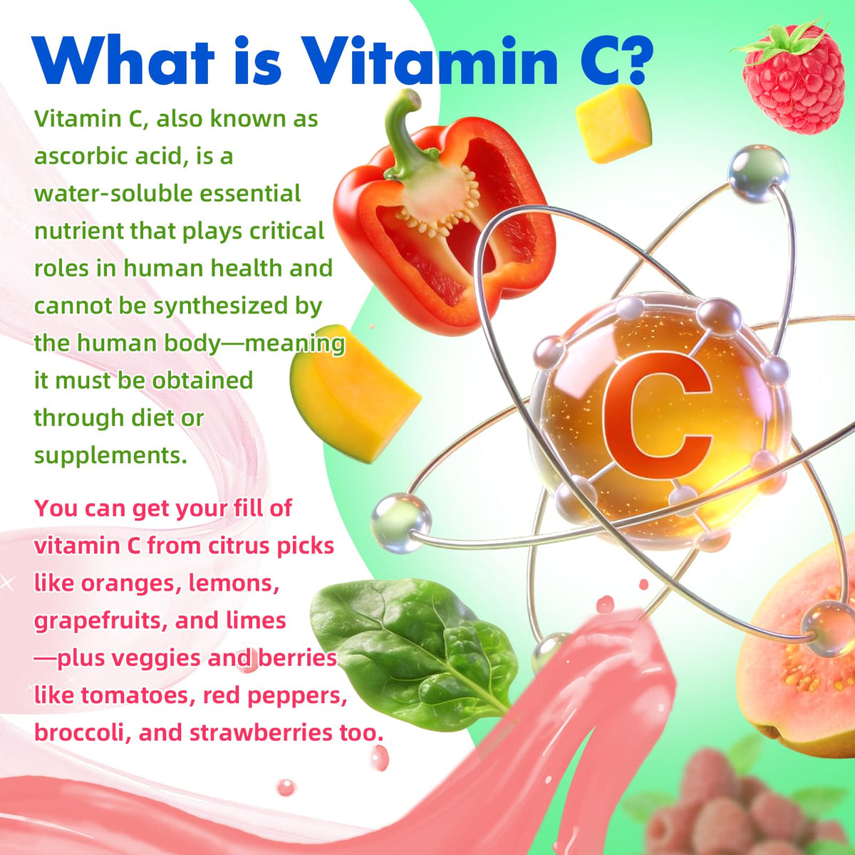 Natural Vitamin C gummies with zinc
