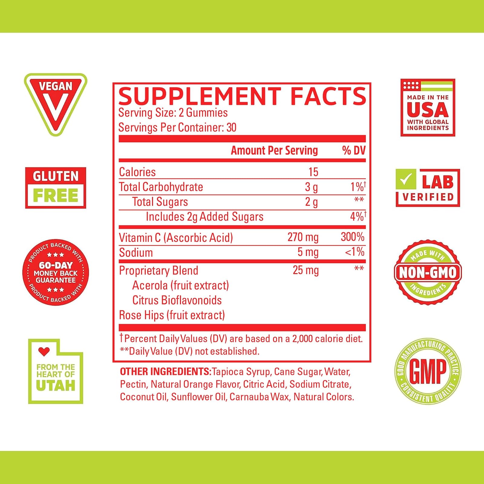 natural vitamin C gummy supplements