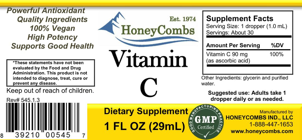 Natural vitamin C liquid supplement
