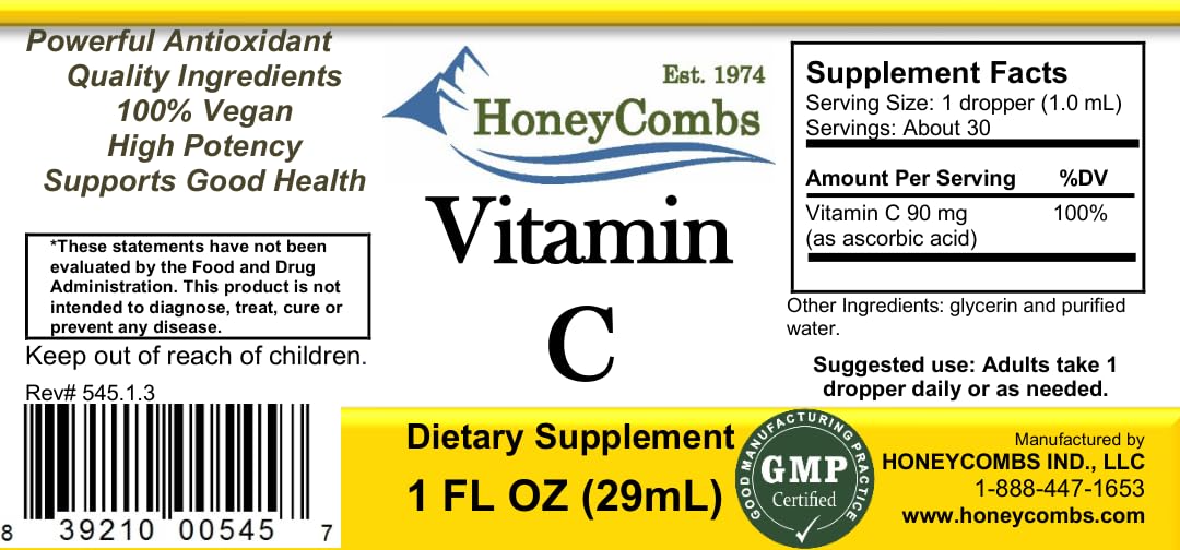 Natural vitamin C liquid supplement