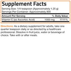 Natural vitamin C powder for energy boost
