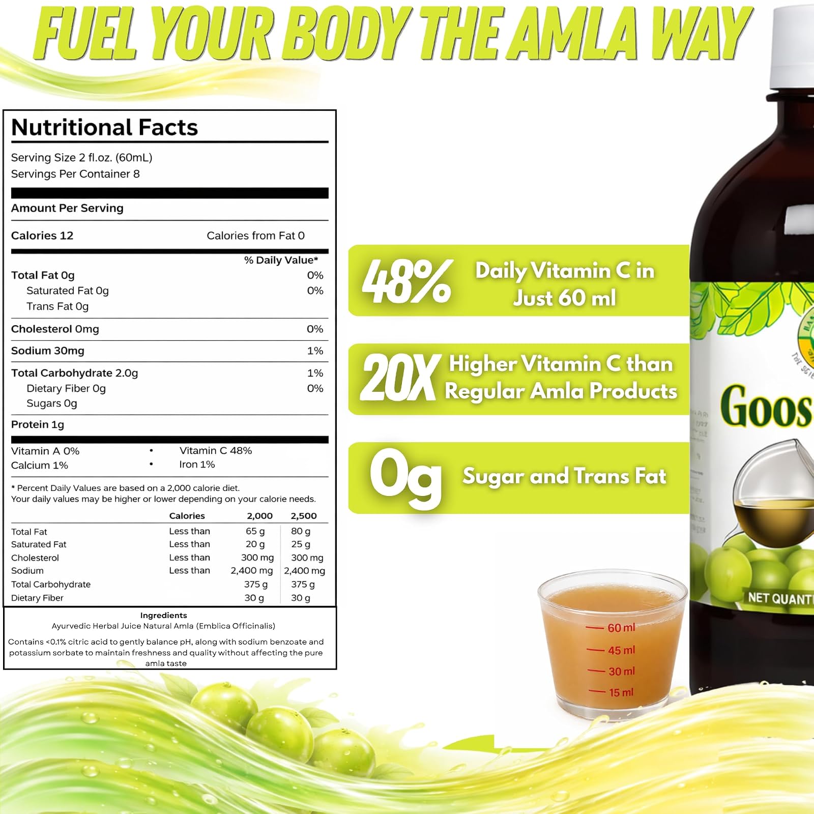 Natural vitamin C source Amla Juice