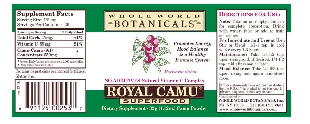 Natural vitamin C source Camu Camu