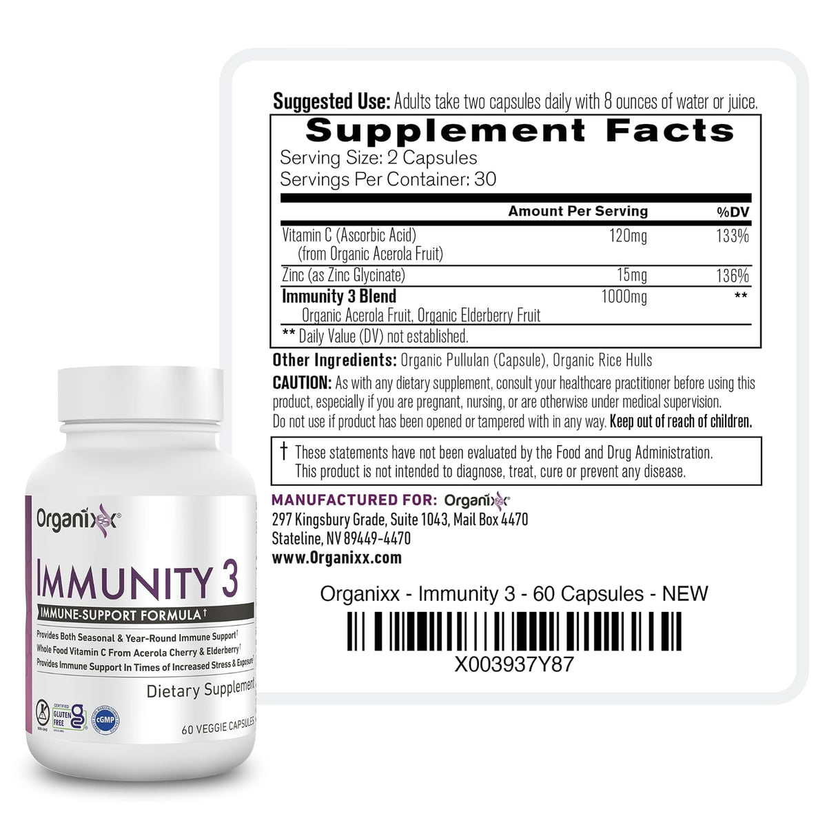 Natural vitamin C supplement for wellness