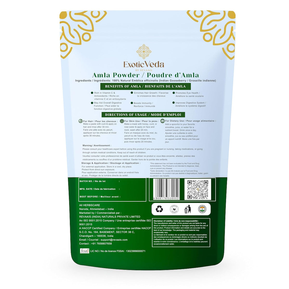 natural vitamin C supplement pouch