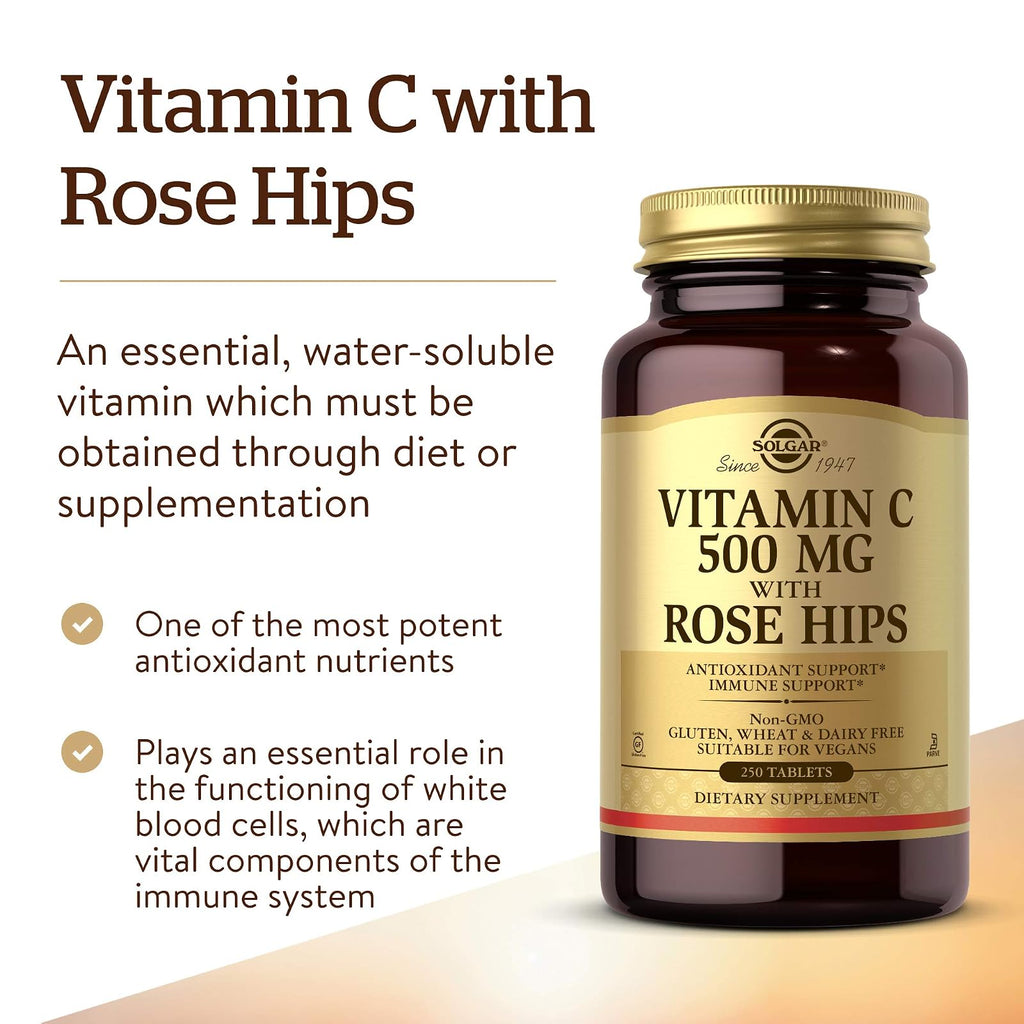 Natural vitamin C with added rose hips